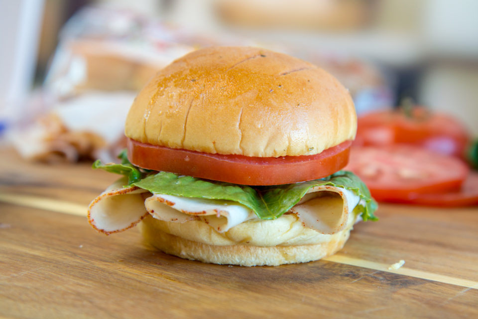Chicken-Caesar_Garlic-Glazed-Roll - Martin's Famous Potato Rolls and Bread