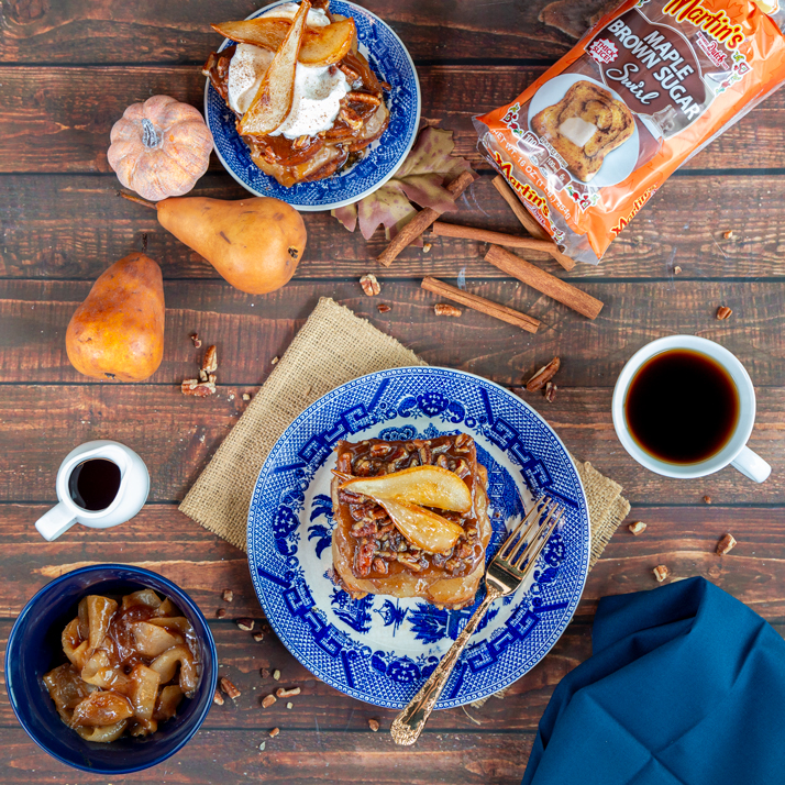 Pecan Pie French Toast with Caramelized Pear Filling - Martin's Famous ...