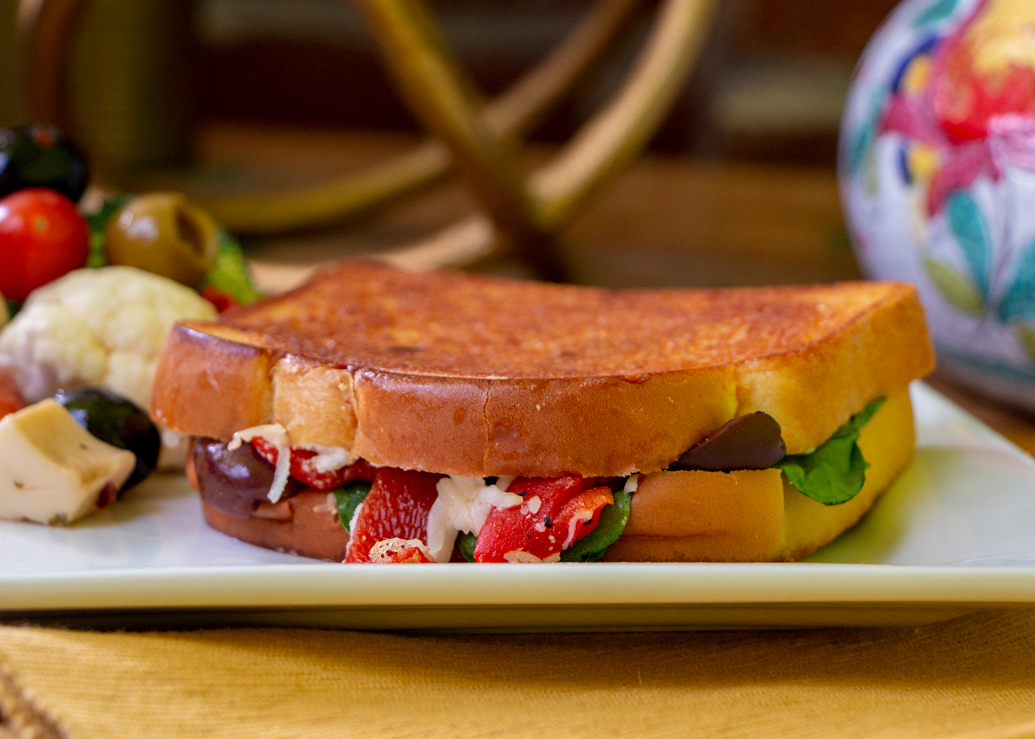Greek Grilled Cheese - Martin's Famous Potato Rolls and Bread