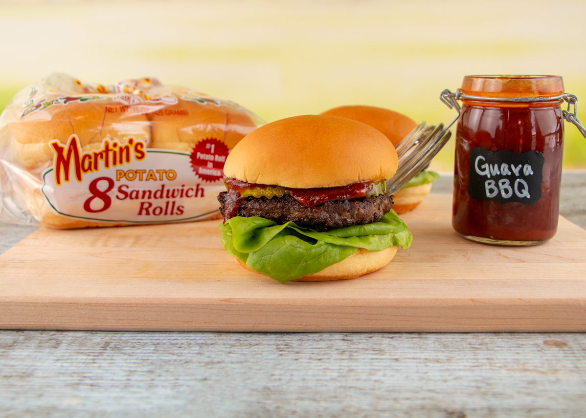 Guava-BBQ_Burger - Martin's Famous Potato Rolls and Bread