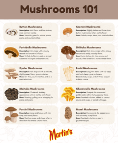 Mushrooms 101 - Martin's Famous Potato Rolls and Bread