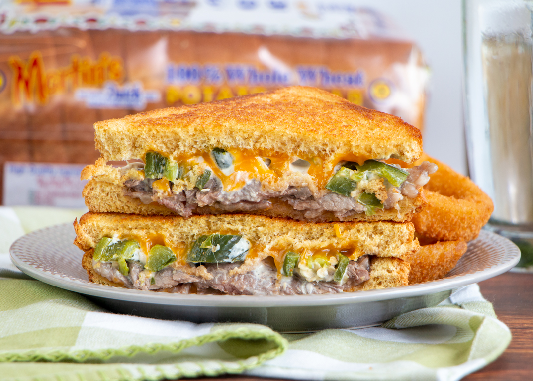 Prime Rib and Jalapeño Grilled Cheese - Martin's Famous Potato Rolls ...