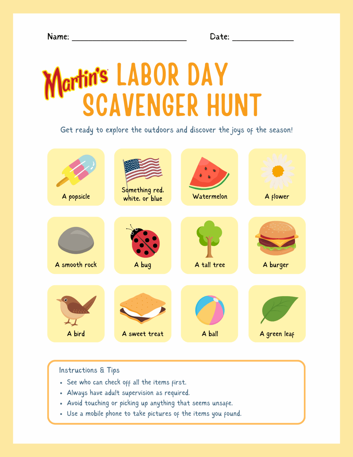 Scavenger Hunt - Martin's Famous Potato Rolls and Bread