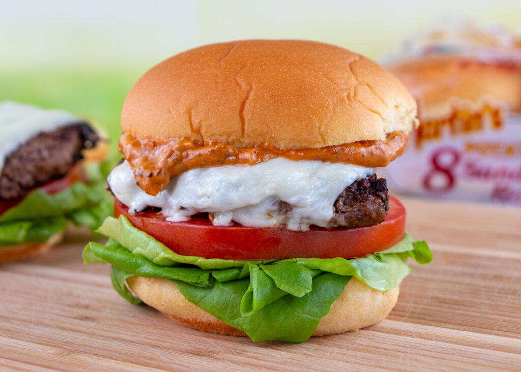 Sun-Dried-Tomato-Mayo_Burger - Martin's Famous Potato Rolls and Bread