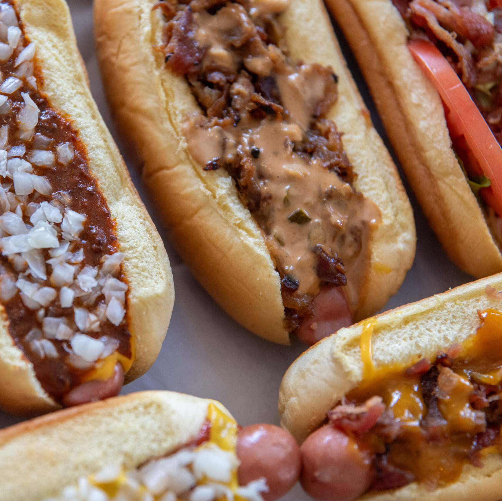 Wally's Wieners - Assorted Hot Dog Tray (3) - Martin's Famous Potato ...